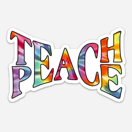 Teach Peace, sticker | Minglewood Bake Shop