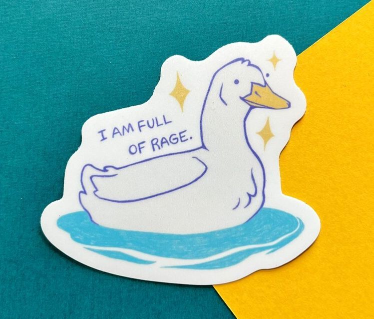 I am Full of Rage Duck Sticker MW | Minglewood Bake Shop